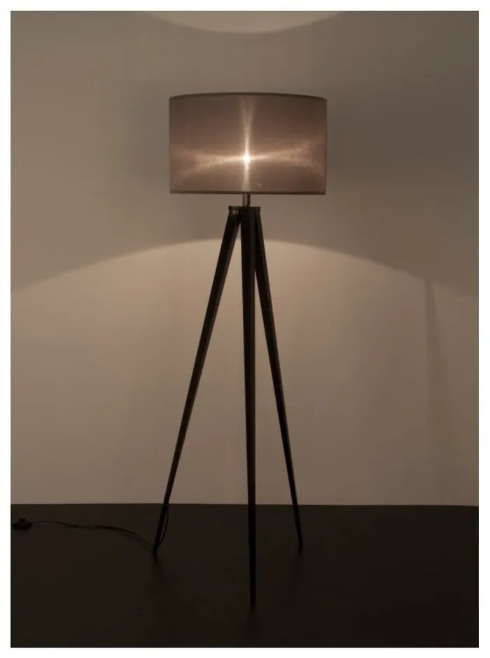 Černo-šedá stojací lampa Zuiver Tripod, ø 50 cm