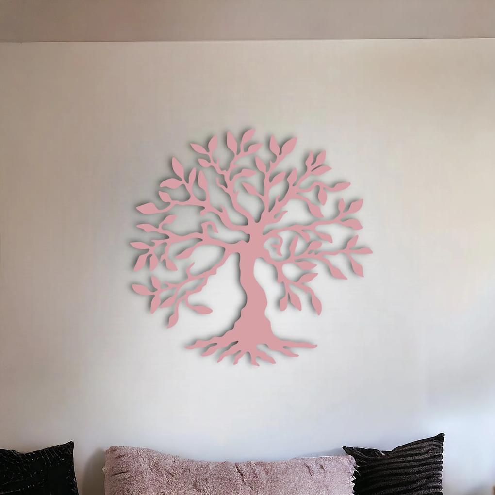 Strom života 11 - kovový obraz na zeď Velikost: 100cm, Barva: Pink