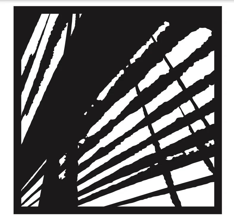 Stíny žaluzií - dřevěný obraz abstrakce na zeď od 2opice.cz Materiál: DUB SONOMA, Velikost (mm): 500 x 500