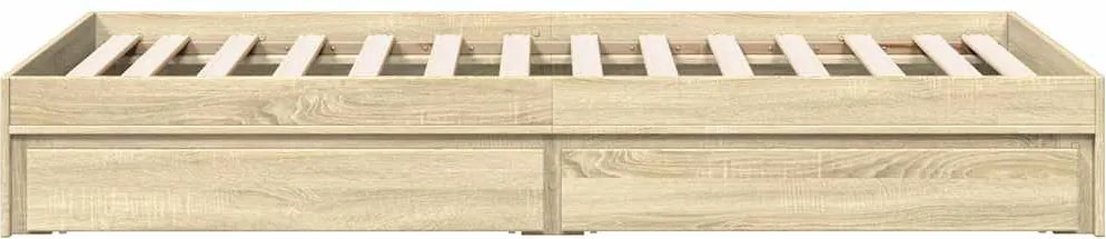 Rám postele se zásuvkami dub sonoma 90x200 cm kompozitní dřevo 3280680