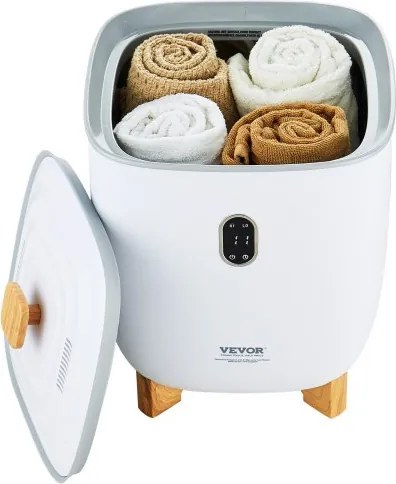 25 L vědro ohřívače ručníků s LED obrazovkou Spodní vyhřívací sloupky Timer Bílá