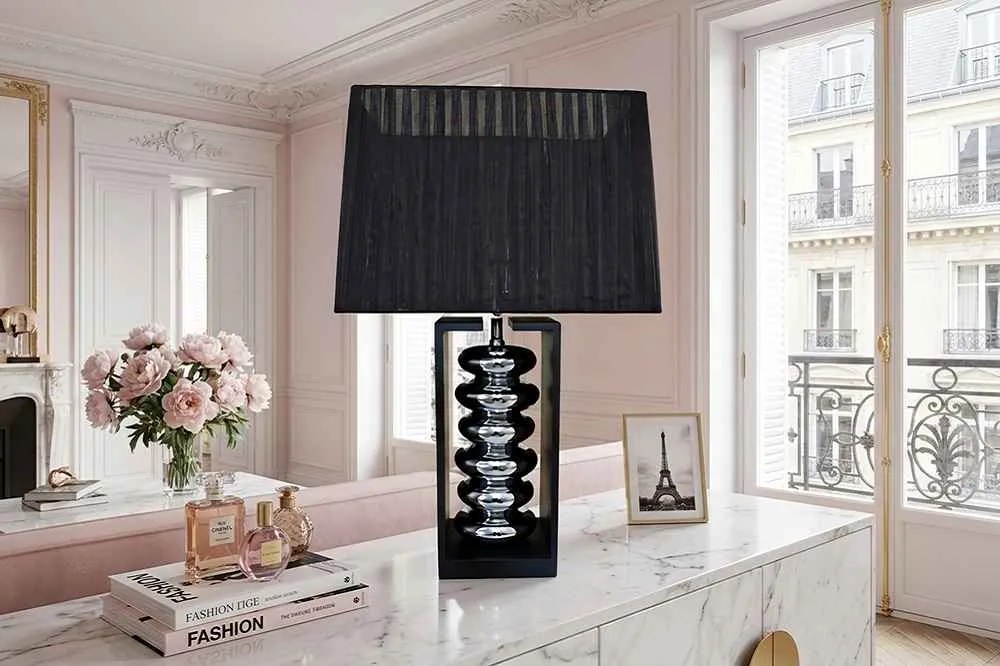 Designová stolní lampa Kamaria 55 cm černá