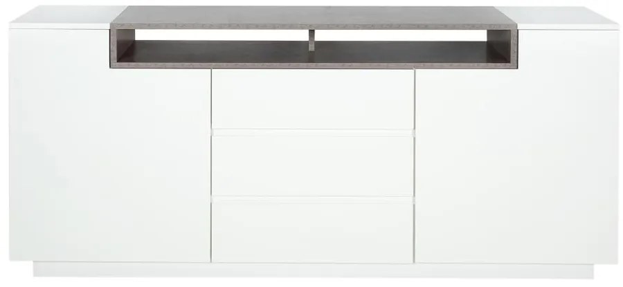 INV Komoda Impero 180cm bílá-betonově šedá