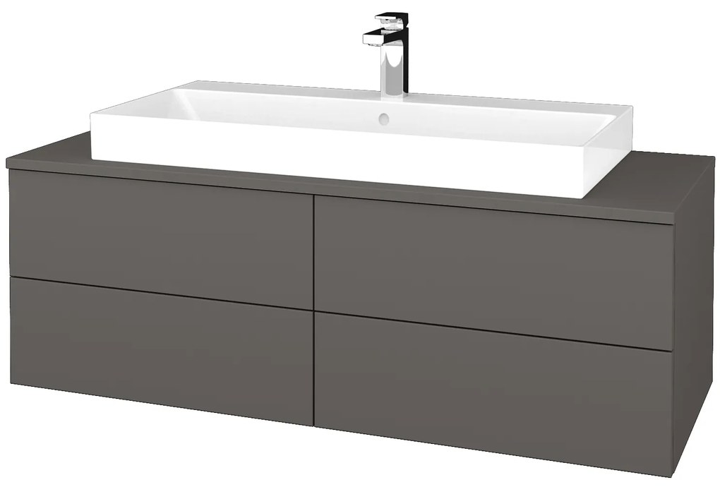 Dřevojas Koupelnová skříňka MODULE SZZ4 120 Varianta: N03 Graphite / N03 Graphite