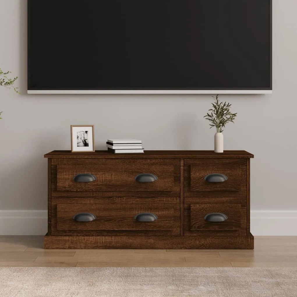 vidaXL TV skříňka hnědý dub 100 x 35,5 x 45 cm kompozitní dřevo