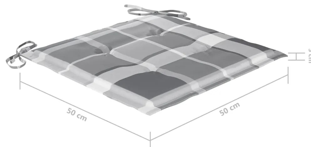 vidaXL Marketos Stohovatelné zahradní židle s poduškami 6 ks masivní teak