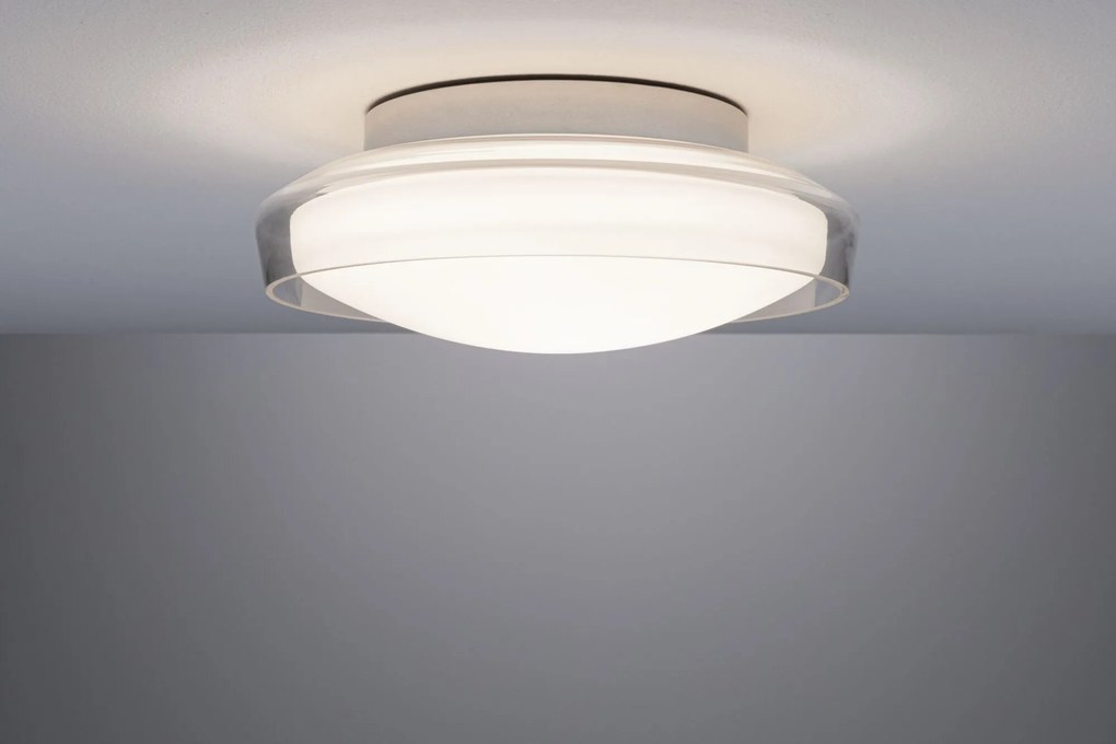 Paulmann 71078 Luena, koupelnové stropní svítidlo LED 11,5W 3000K, sklo/chrom, průměr 25cm, IP44