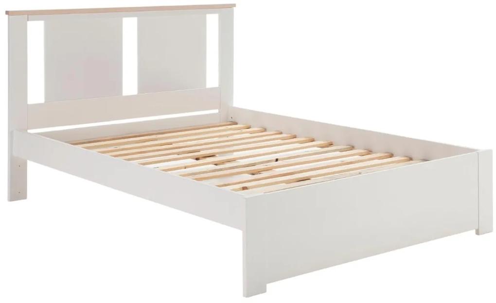 OnaDnes -20% Bílá borovicová dvoulůžková postel Marckeric Enara 140 x 190 cm