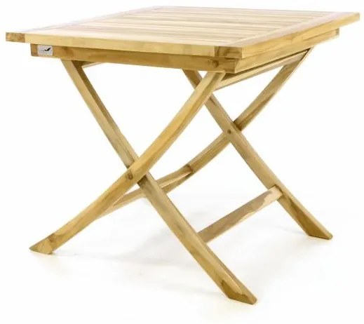 Menší dřevěný skládací stolek, venkovní / vnitřní, 80x80 cm