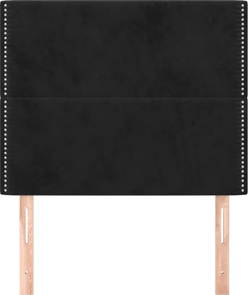 Čelo postele černé 90x5x118/128 cm sametové 3116230