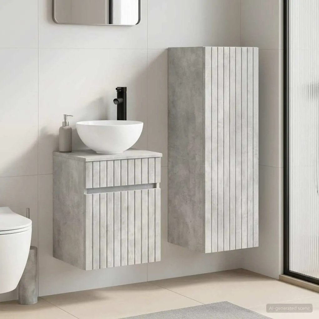 Sada koupelnového nábytku 2 ks Betonově šedá 33 x 34,5 x 100 cm 3406136