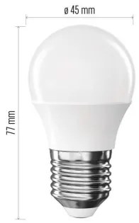 Emos lighting LED žárovka Classic Mini Globe / E27 / 6,5 W (60 W) / 806 lm / teplá bílá 1525733293