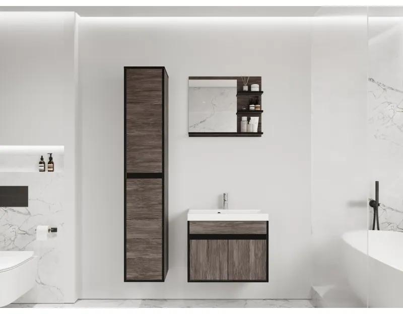 Koupelnový nábytek Garmuzo, Barva: bodega / bodega + černý grafit, Sifon k umyvadlu: ano, Baterie: ne