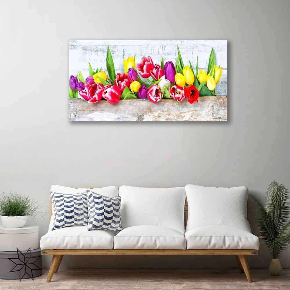 Obraz na plátně Tulipány Květiny Příroda 140x70 cm