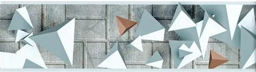 Samolepící bordura B83-23, rozměr 5 m x 8,3 cm, 3D geometrický vzor šedo-hnědý, IMPOL TRADE