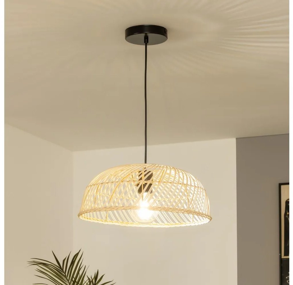 Brilagi - LED Lustr na lanku CERIA BOHO 1xE27/40W/230V pr. 40 cm ratan