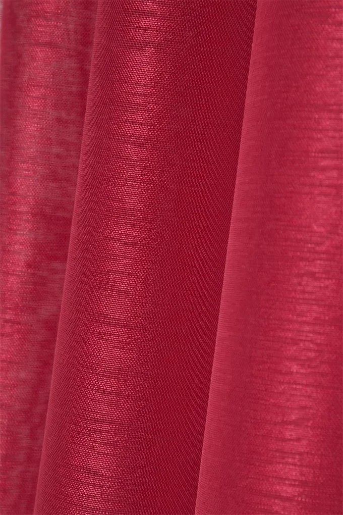 Dekorační záclona s kroužky LINWOOD červená 140x260 cm (cena za 1 kus) France