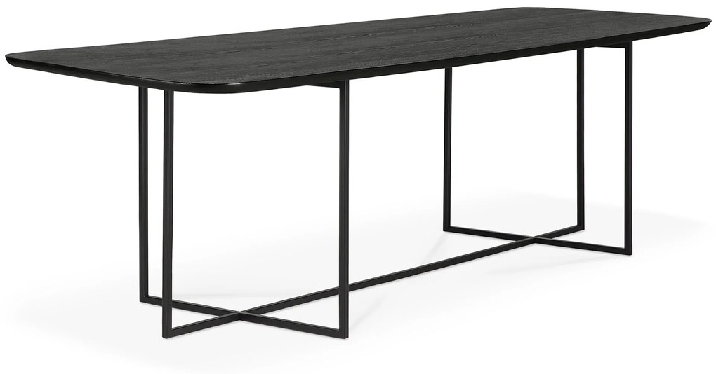 Ethnicraft designové jídelní stoly Oak Arc Black Dining Table (250 cm)