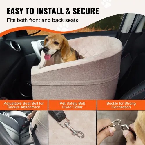 Autosedačka Dog Booster Autosedačka pro malé a střední psy do 24,9 kg Hnědá