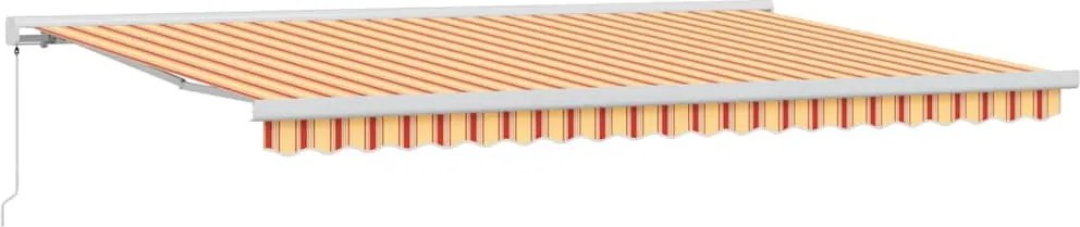 Stahovací markýza Žlutá a oranžová 500 × 300 cm Plátno a hliník 3331255