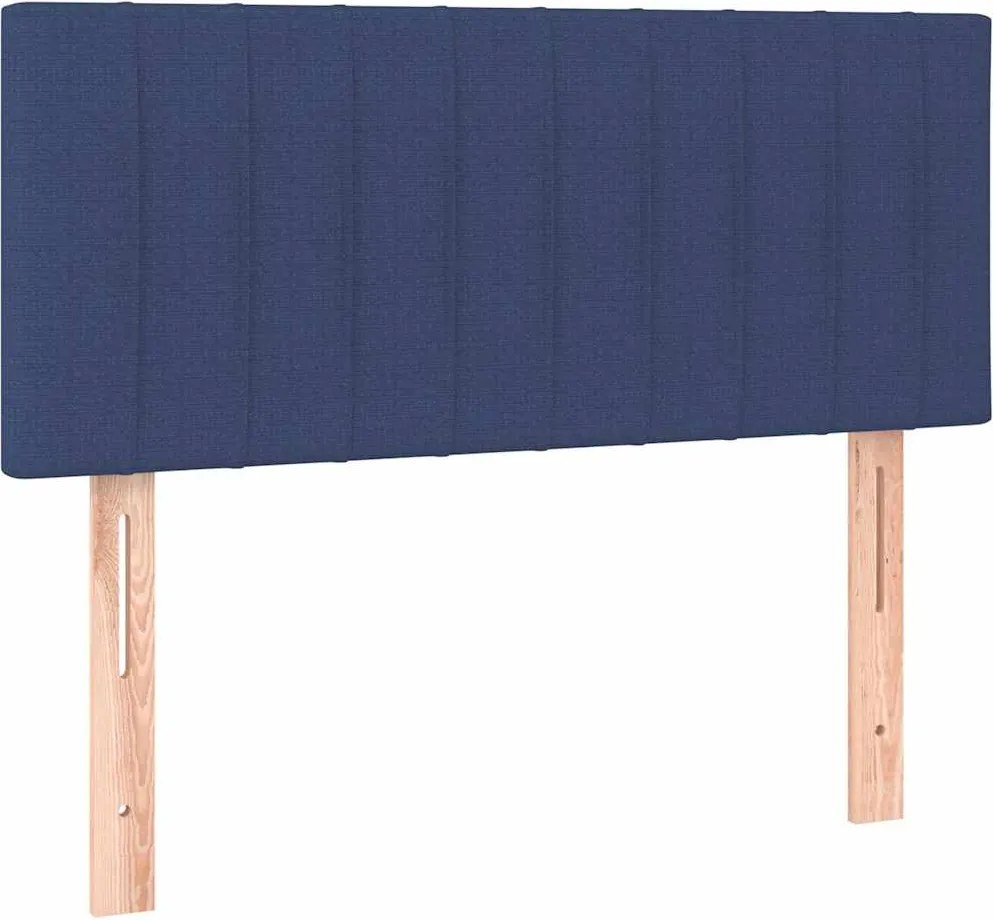 Box spring postel s matrací modrá 90x190 cm textil 3126371
