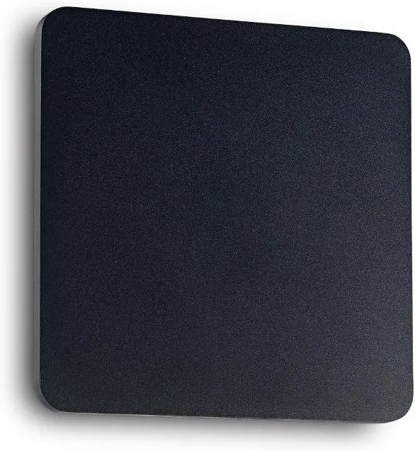 LED Nástěnné svítidlo Ideal Lux Cover AP1 square small nero 195766 hranaté černé 15cm