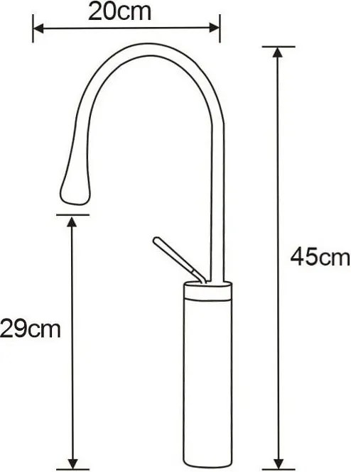 Mexen Dorado vysoká umyvadlová baterie, zlatá, 747310-50
