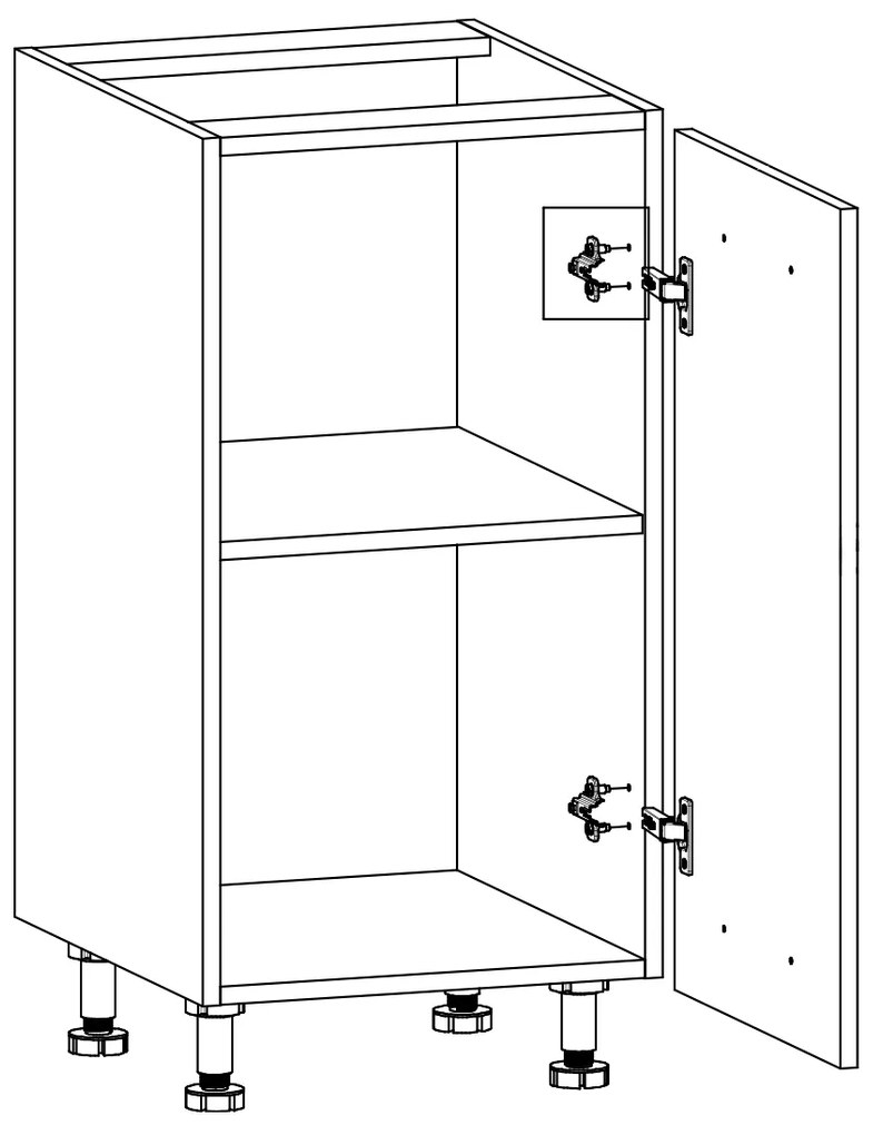 LANGEN bu | dolní skříňka D40 | s úchytem | UNI provedení | béžová