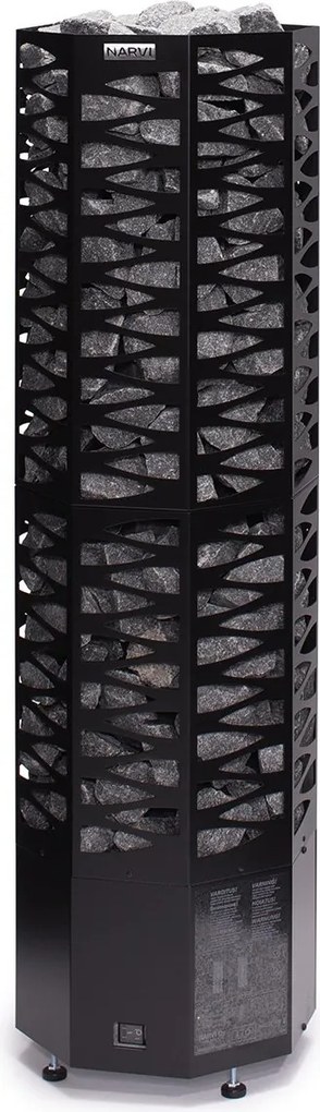 Narvi Smooth Flow WiFi 9,0 kW Black – elektrická saunová kamna