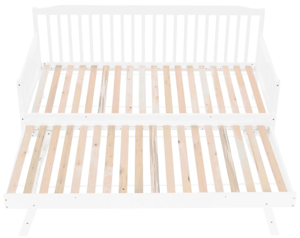Dětská rozkládací postel 90 cm Pazzan (bílá) (s roštem). 1034667