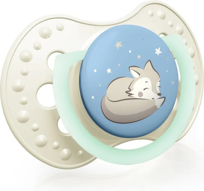 LOVI Dudlík svítící silikonový dynamický NIGHT&DAY 0-6m 2ks kluk