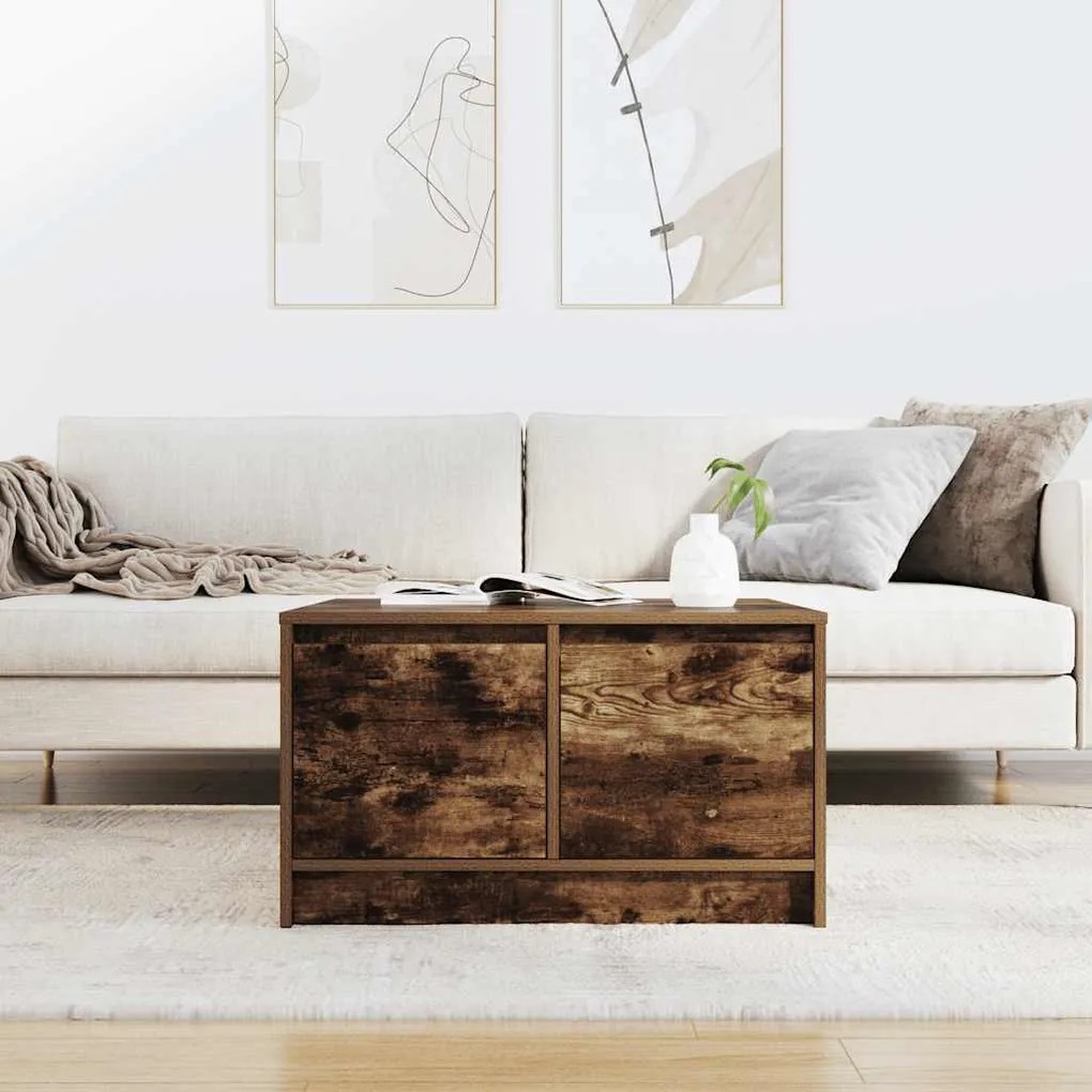 Konferenční stolek se zásuvkami Uzený dub 70,5x70x40 cm 3328412