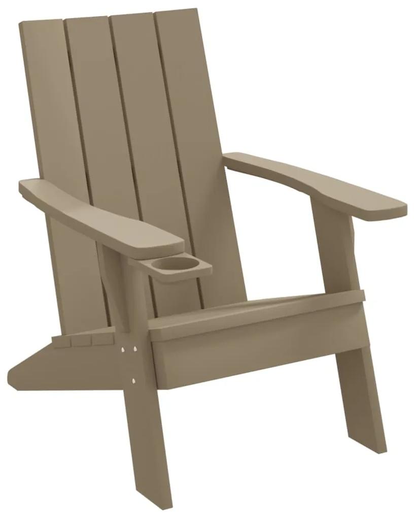 Zahradní židle Adirondack světle hnědá 75 x 88,5 x 89,5 cm PP - Default Title