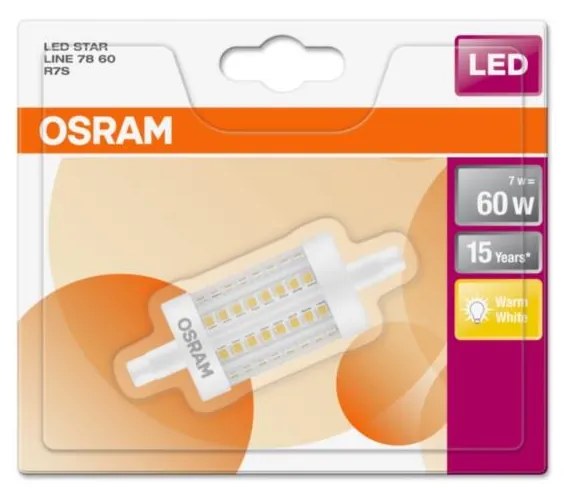 Osram LED Žárovka LINE R7s/7W/230V 2700K - Osram P224815