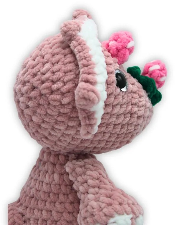 Vali Crochet Háčkovaný Dino - Strawberry