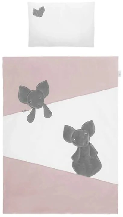 5-dílné ložní povlečení Belisima Mouse 100/135 růžové