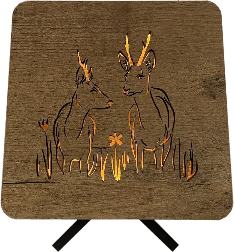 Li-Go "Srnci" lampa 19x19 cm provedení povrchu: dub