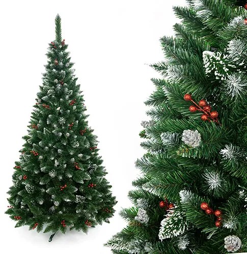 Vánoční stromek Borovice diamantová s jeřabinou 180 cm