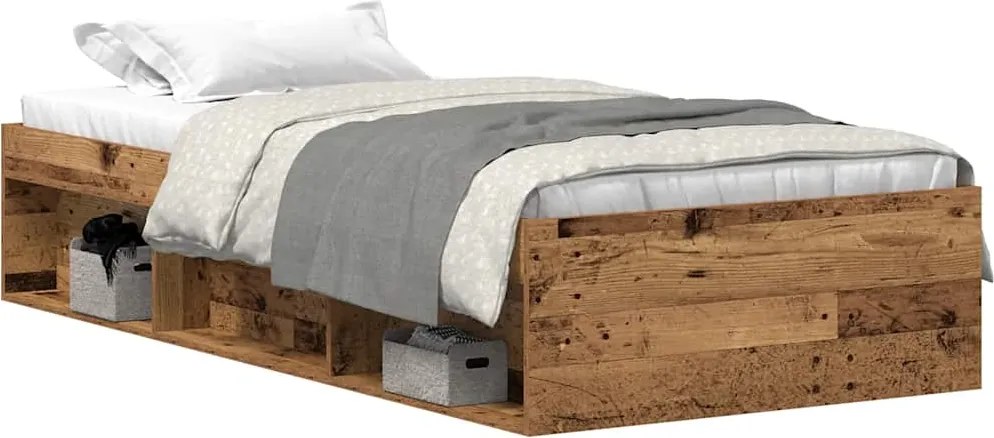 Rám postele bez matrace Staré dřevo 75x190 cm Technické dřevo 3329309