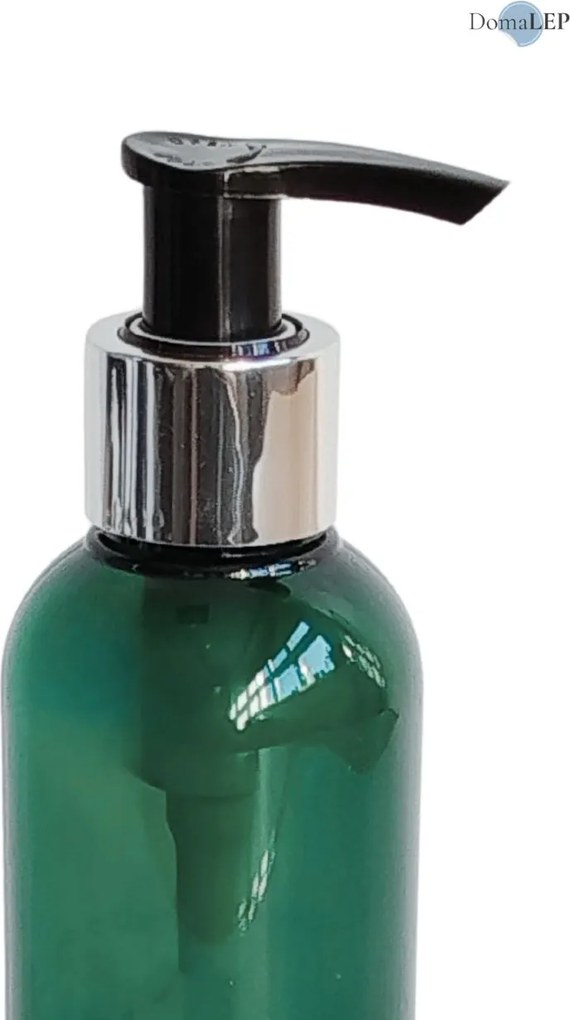 Dávkovač mýdla BEN 200 ml zelený s černo-stříbrným DISC TOP