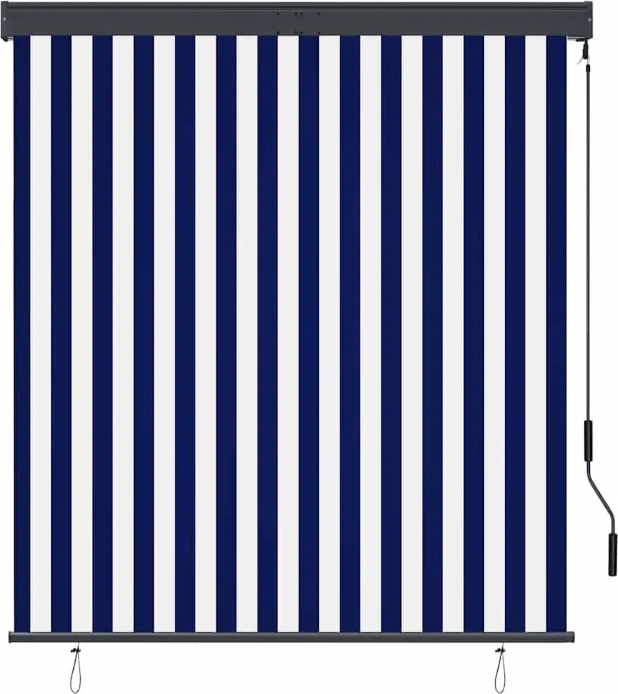Venkovní roleta 140 x 250 cm modrobílá 145967