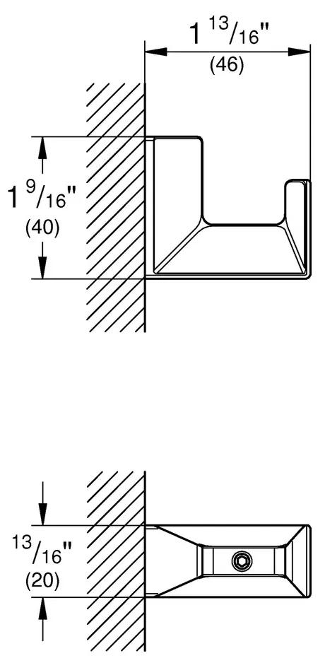 Grohe Selection Cube - Háček na koupací plášť, chrom 40782000
