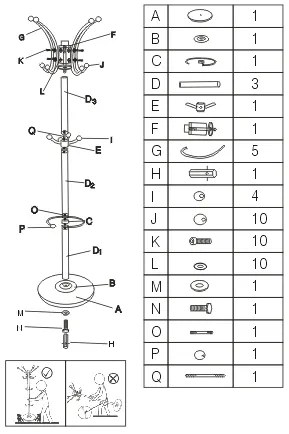 Kondela Věšák, černá, ALAN NEW