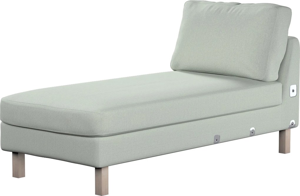 Potah na přídavný šezlong IKEA Karlstad, krátký barva modrá látka pletený vzor