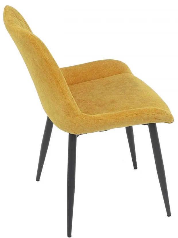 Jídelní židle MIREN — látka, kov, více barev Hnědá
