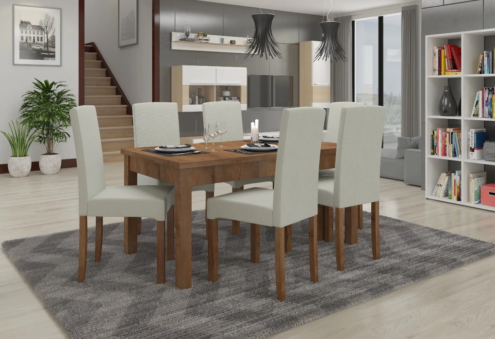 ADRK Furniture Sada stolu s židlemi RODOS 56 SE-ROD 56-L-B115