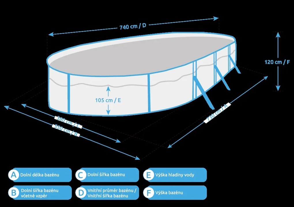 Marimex | Bazén Marimex Orlando Premium DL 3,66x7,32x1,22 m bez příslušenství | 10340265