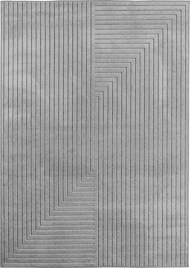 Ayyildiz, Kusový koberec Nova 1202 silver - na ven i na doma, 140x200, šedá, chodba / předsíň
