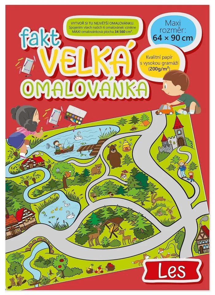 Baloušek - Fakt velká omalovánka Les (64 × 90 cm)