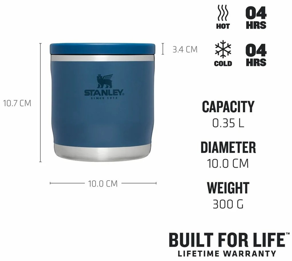Stanley Termoska Adventure To-Go na jídlo 350 ml Abyss modrá, 350 ml